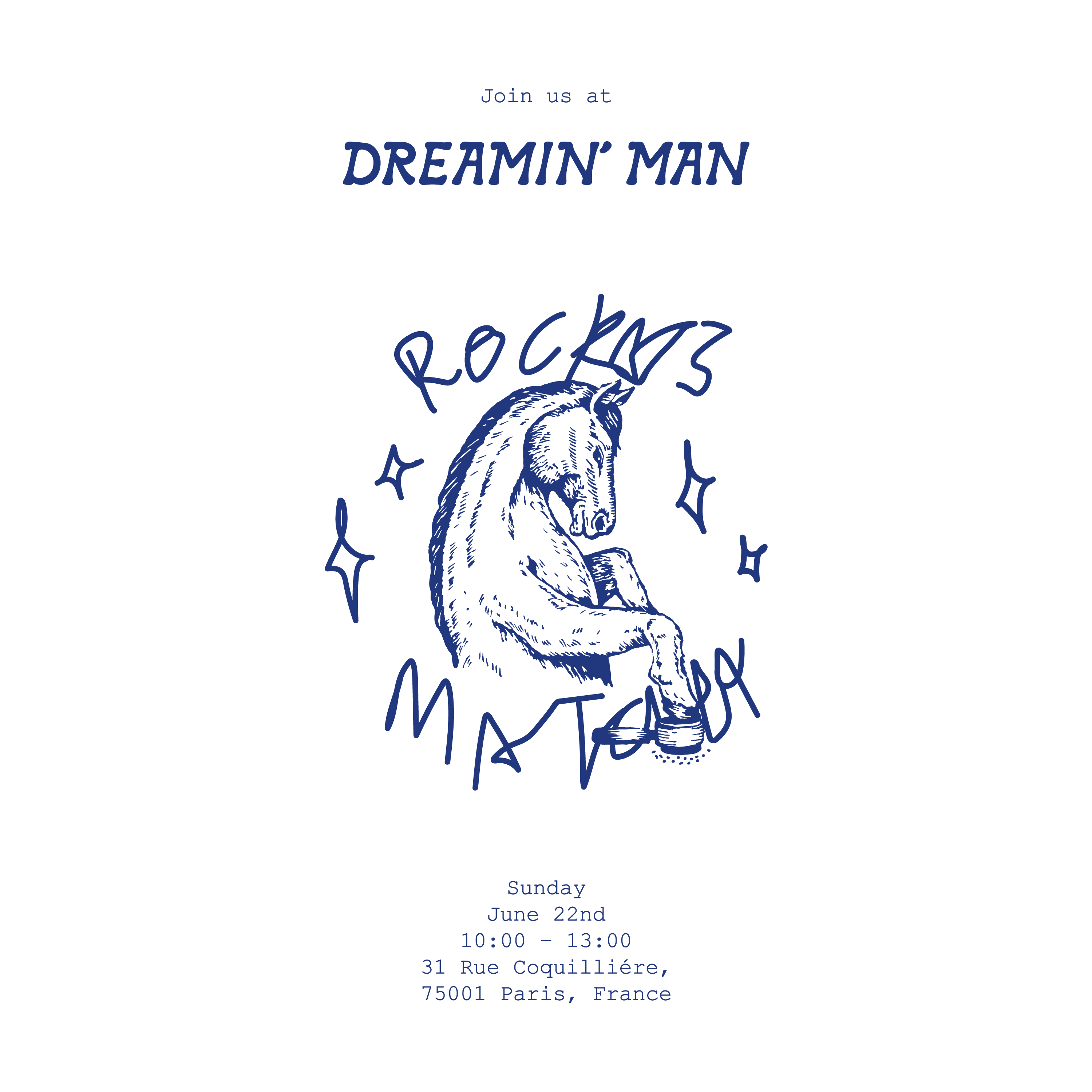 rocky's matcha + Dreamin' Man